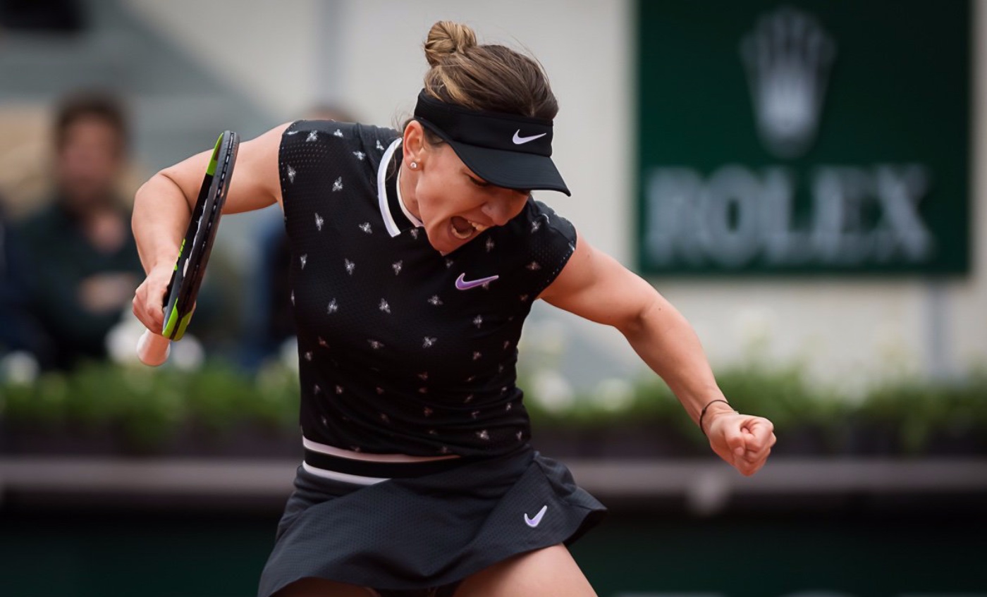 Simona se simte bine după un meci încheiat contra ceasului, într-o ...